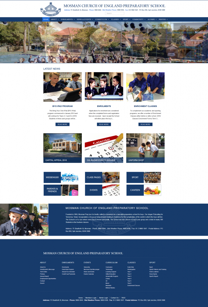 Mosman Preparatory School for Boys - IT3 | Advanced Web Designs